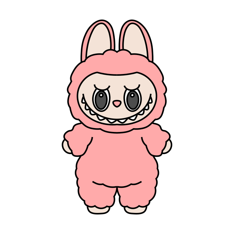 Labubu doll body cookie cutter with stamp – Frosted Cutters