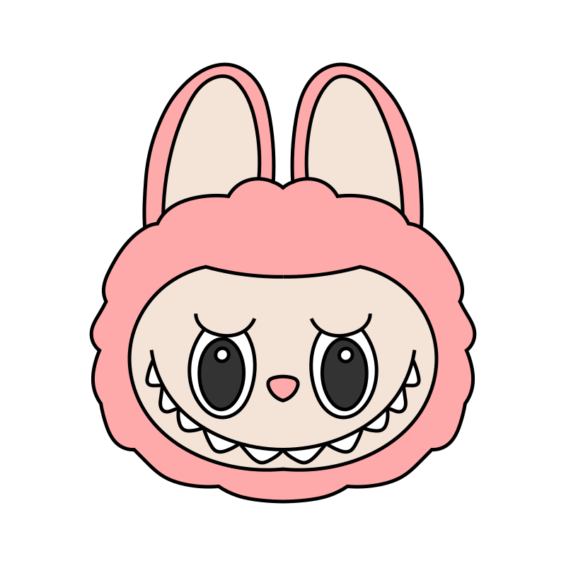 Labubu doll face cookie cutter with stamp – Frosted Cutters