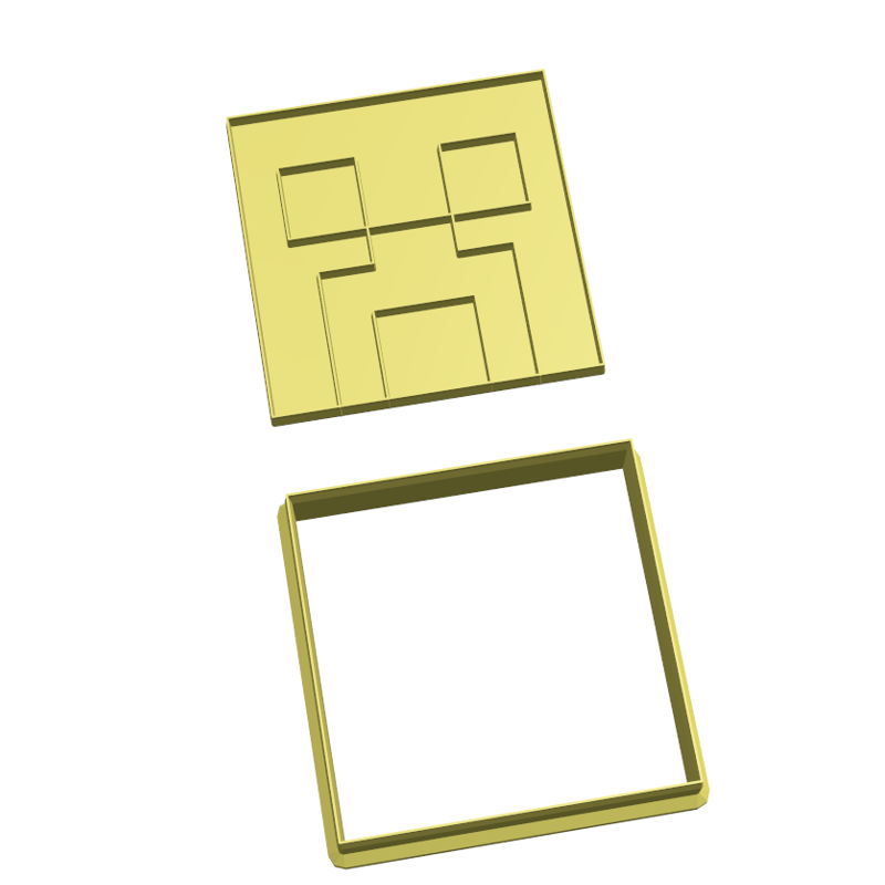Minecraft Creeper cookie cutter and stamp – Frosted Cutters