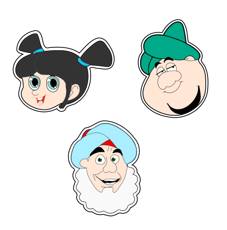 Fananees characters cookie cutters with stamp (set of 3 ) – Frosted Cutters