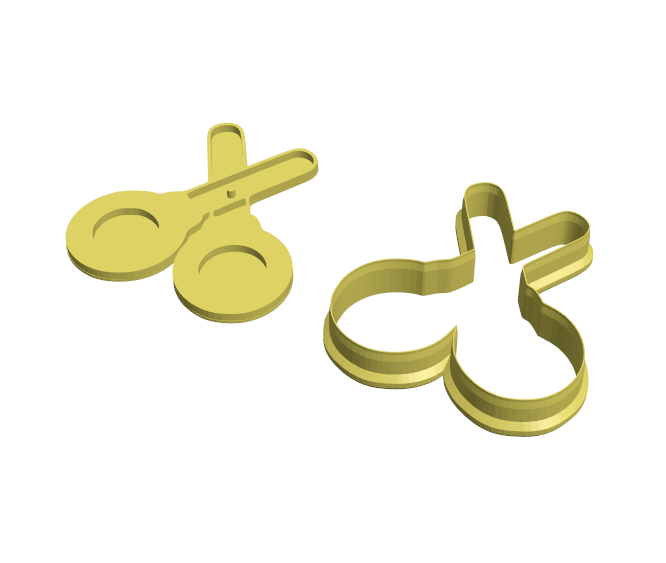 School scissors Cookie Cutter and STAMP – Frosted Cutters