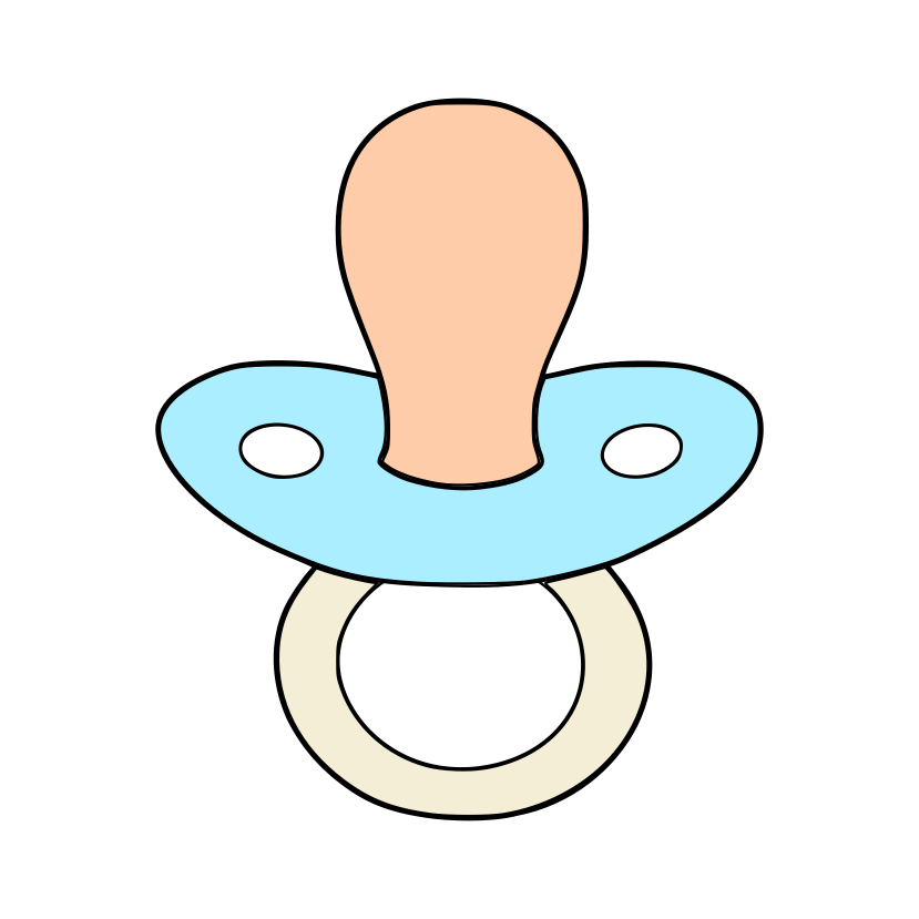 Pacifier cookie cutter and stamp – Frosted Cutters