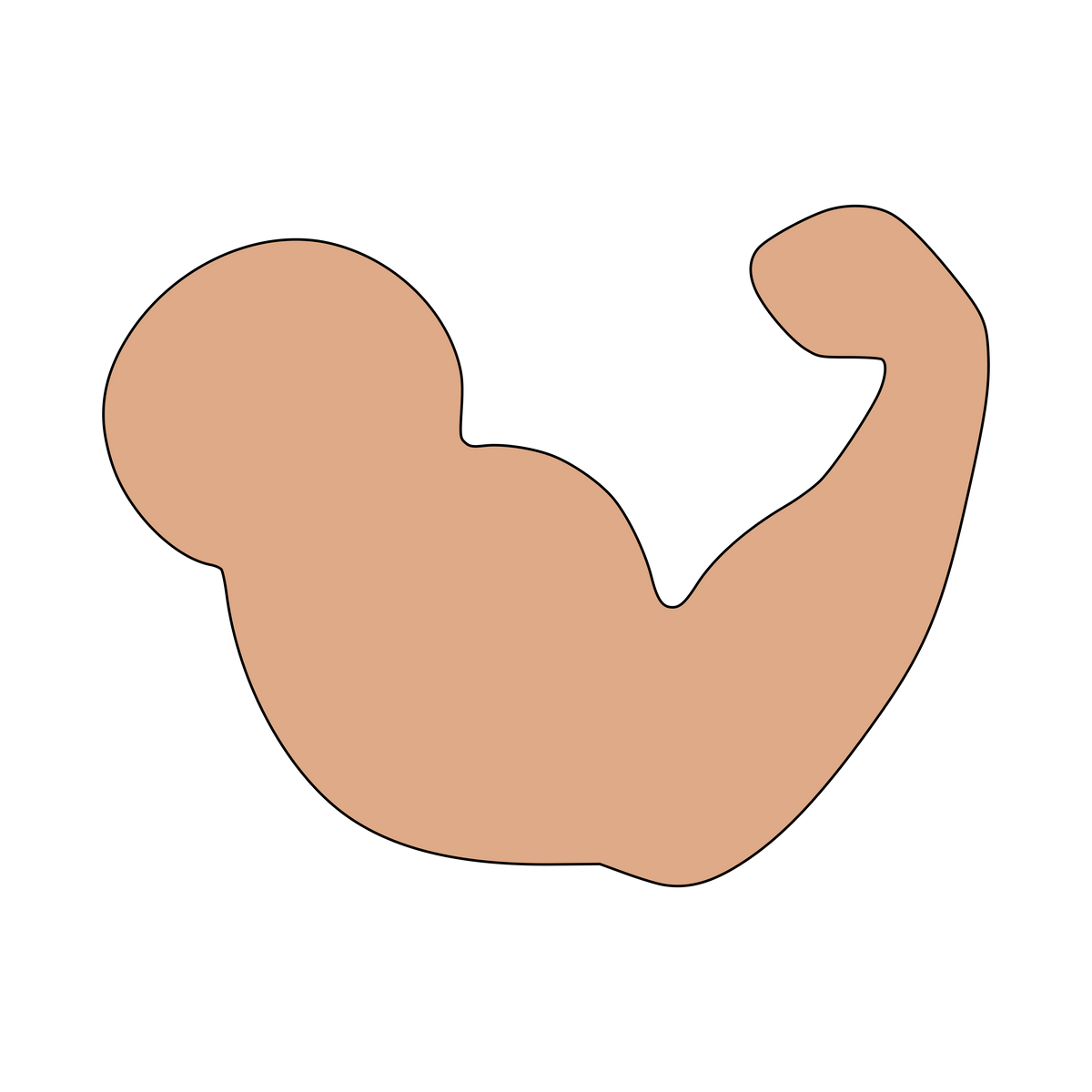 Biceps Arm cookie cutter – Frosted Cutters