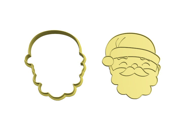 Santa cookie cutter and stamp – Frosted Cutters
