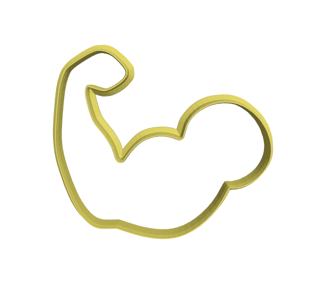 Biceps Arm cookie cutter – Frosted Cutters