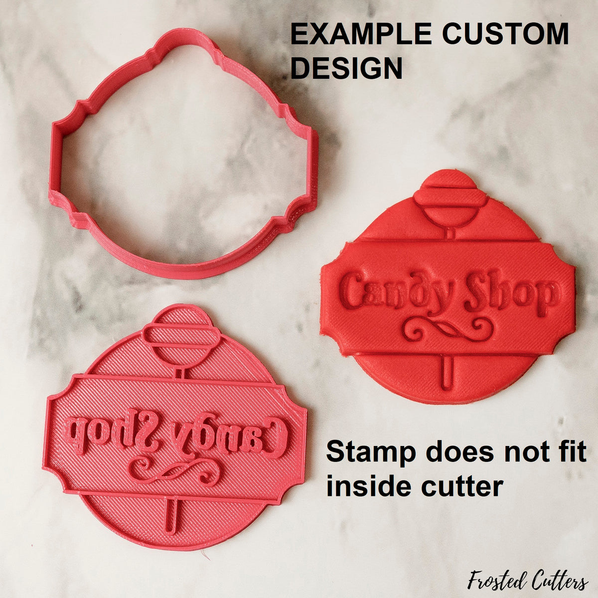 Custom Design Cookie Cutter with Stamp – Frosted Cutters