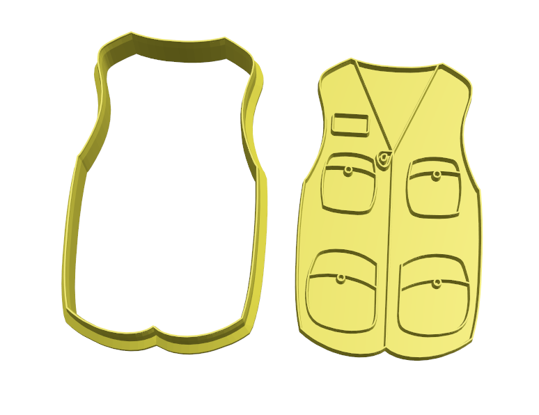 Life jacket cookie cutter and stamp – Frosted Cutters