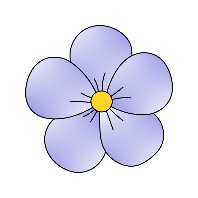 Violet flower cookie cutter and stamp – Frosted Cutters