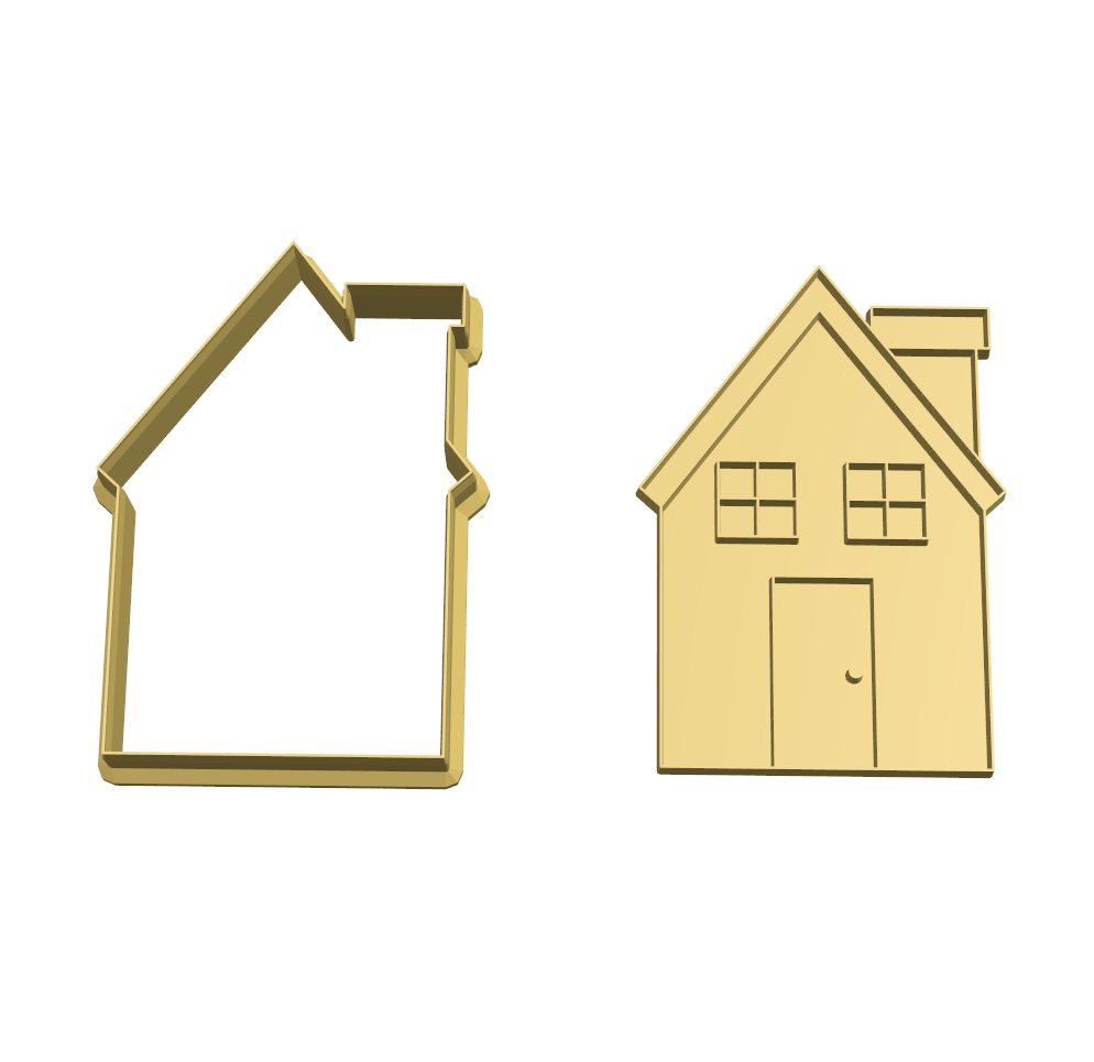 House cookie cutter and stamp – Frosted Cutters