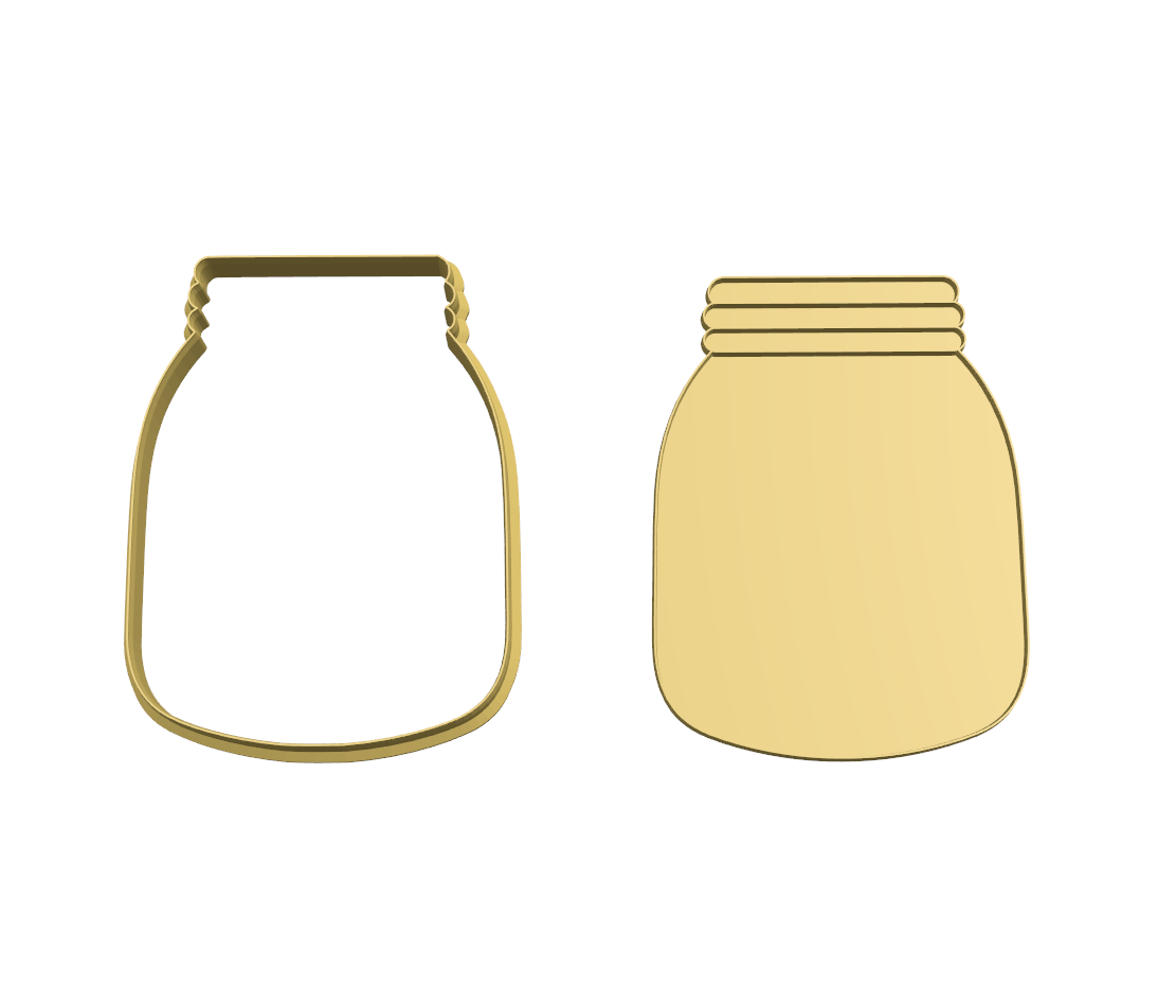 Mason jar cookie cutter and stamp – Frosted Cutters