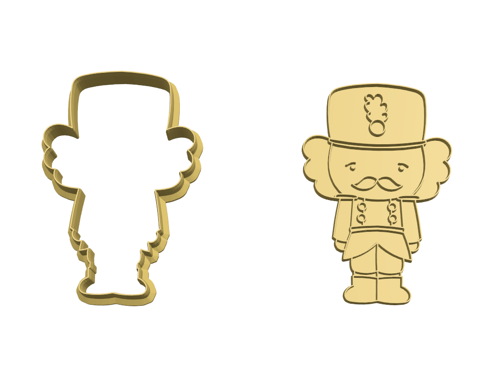 Nutcracker Doll cookie cutter and stamp – Frosted Cutters