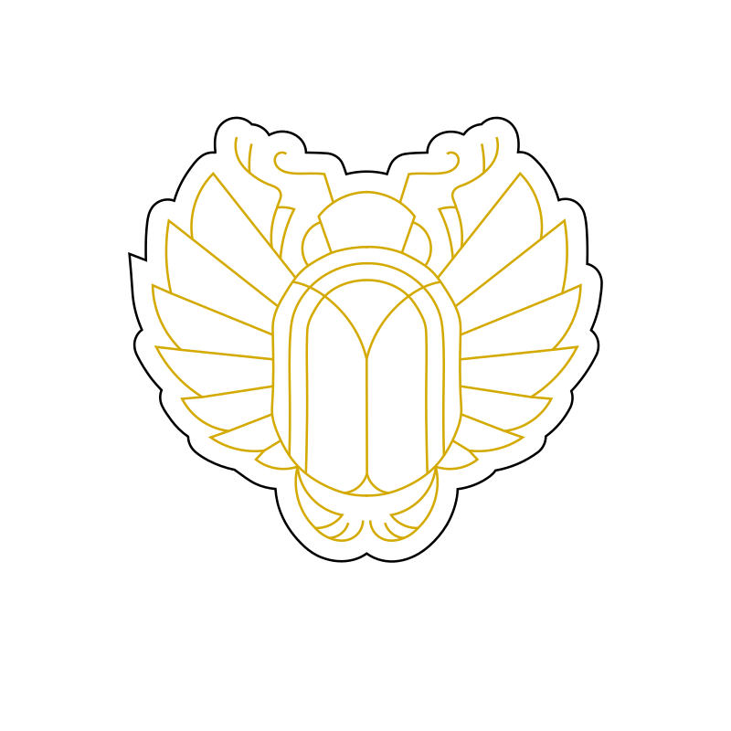 Ancient egyptain Scarab beetle cookie cutter and stamp – Frosted Cutters